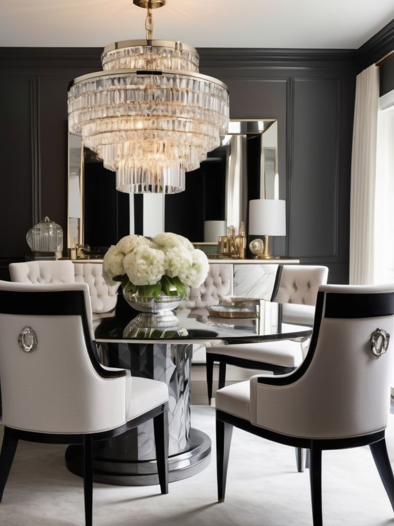 Revamp Your Dining Room with Stunning Mirrored Decor and Luminous ...
