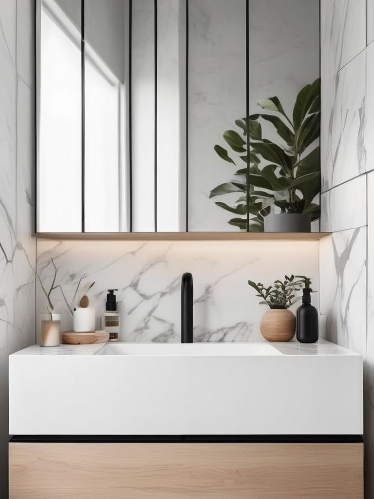 Transform Your Bathroom into a Tranquil Scandinavian-Inspired Oasis with Sleek and Minimalist ...