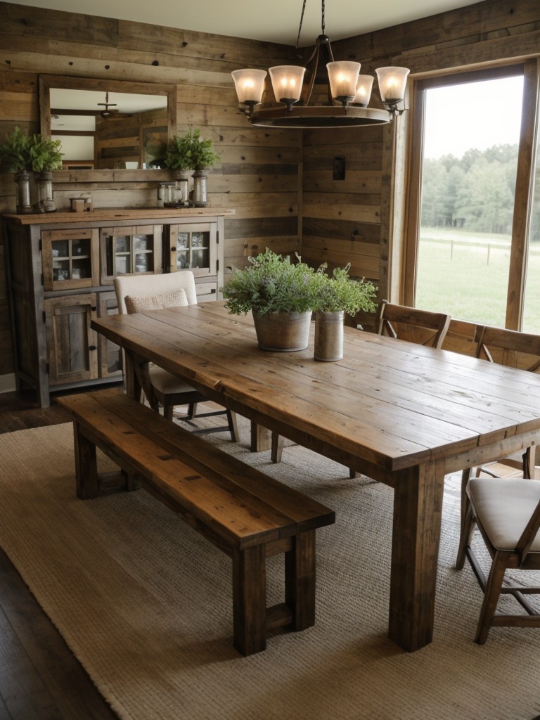 Cozy Farmhouse Dining Room: Rustic Wood, Vintage Decor, and Farmhouse ...