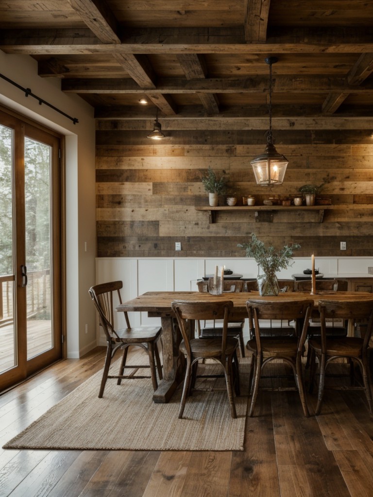 Rustic Charm: Farmhouse-inspired Dining Room Ideas with Wood and ...